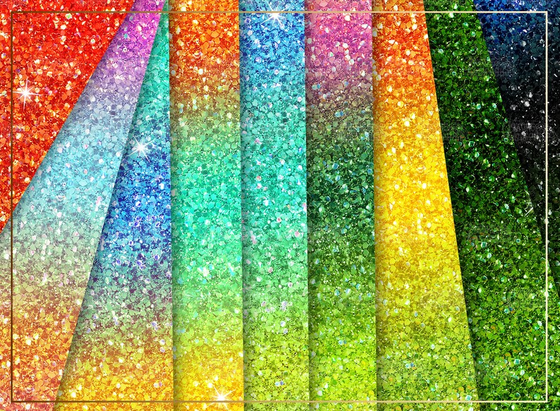 Ombre Glitter Backgrounds Bundle, 45 Glitter Seamless Pattern ...