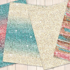 Summer Glitter Digital Papers - 22 Glitter Seamless Patterns, Ombre ...