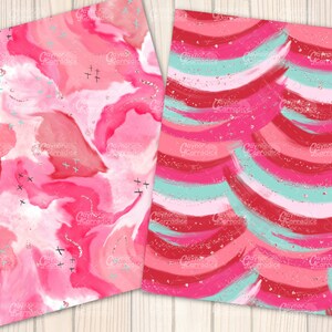 Valentines Day Digital Papers - 12 Watercolor Valentine's Seamless ...