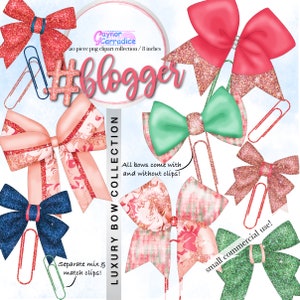 Planner Bow Clipart - Bows Clip Art Watercolor Rose Gold Ribbon ...