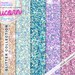 Unicorn Glitter Digital Papers Pastel Glitter Seamless Patterns Glam ...
