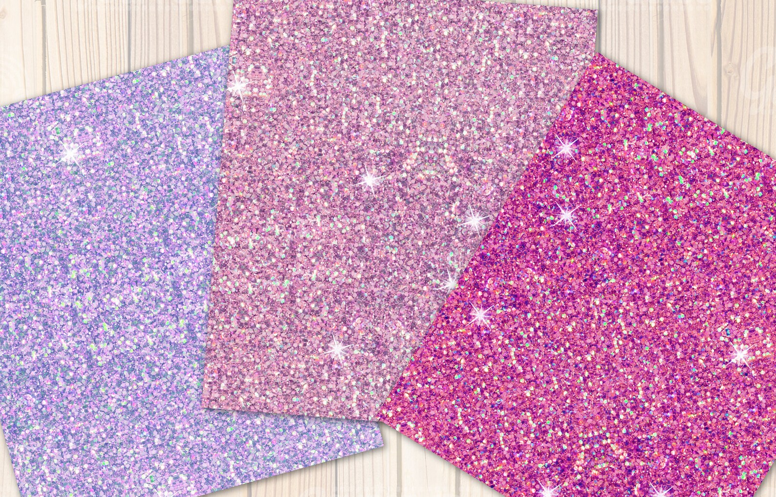 Unicorn Glitter Digital Papers Pastel Glitter Seamless Patterns Glam ...
