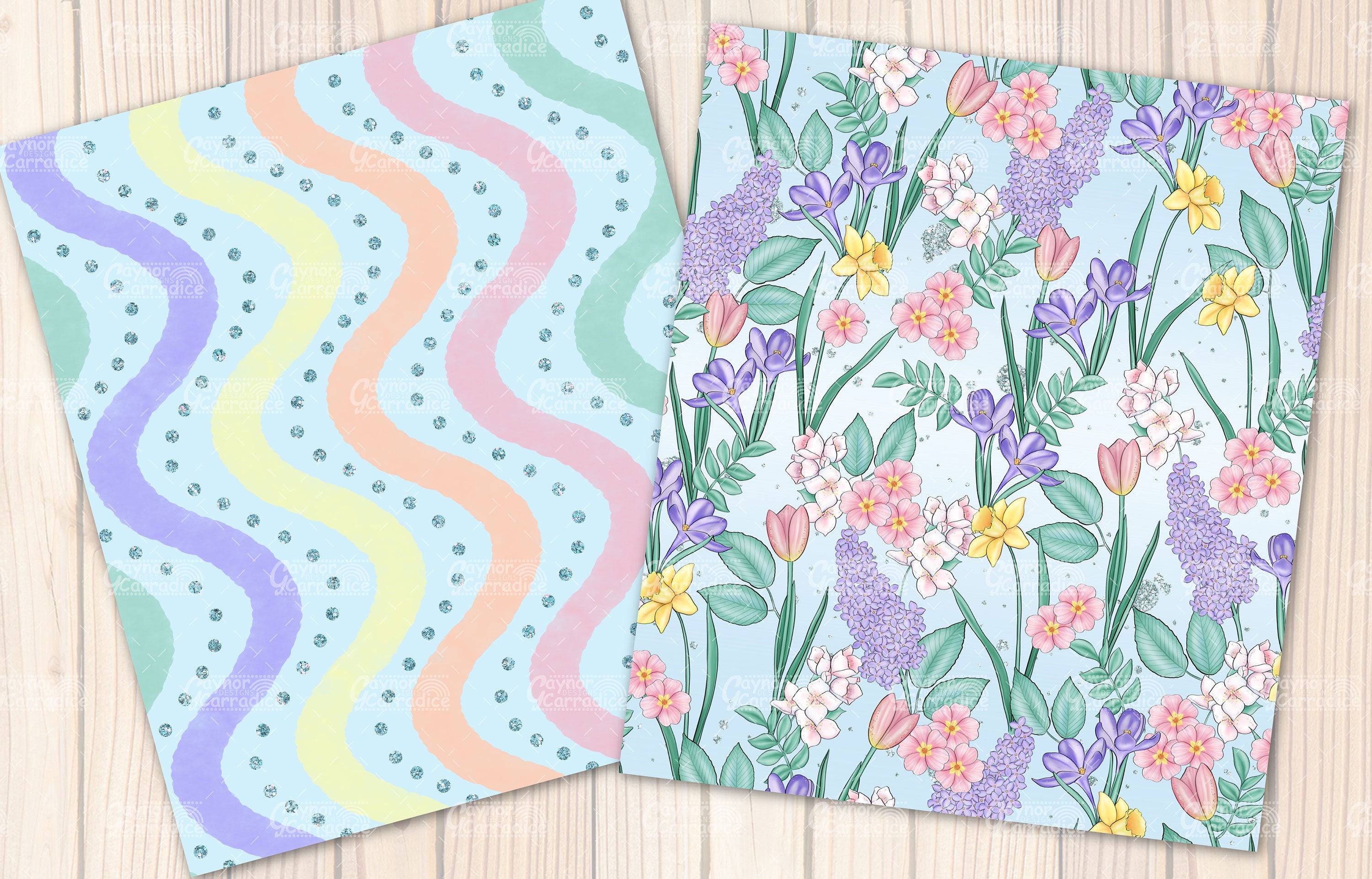 Spring Fresh Digital Papers 16 Watercolor Easter Seamless - Etsy UK