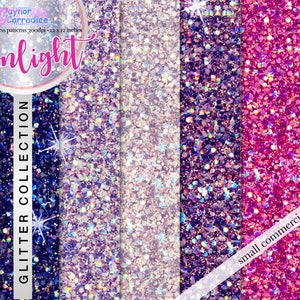 Glitter Digital Scrapbook Papers Sparkle Texture Seamless Patterns Glam ...