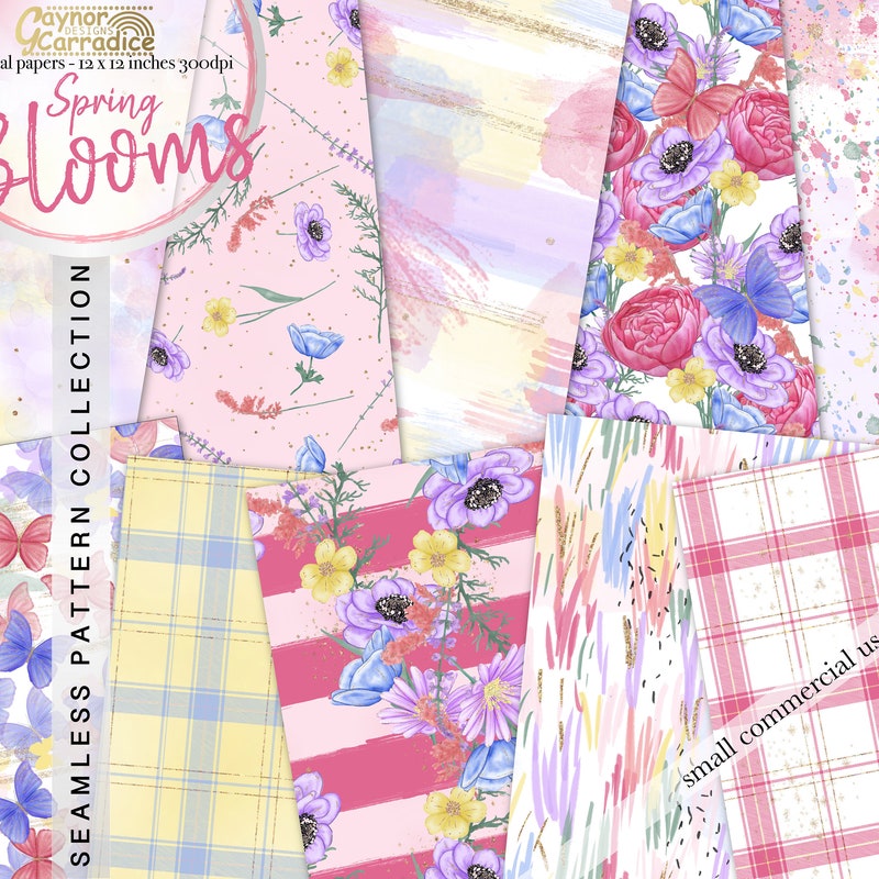 Spring Floral Paper - Etsy