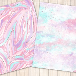 Girly Christmas Digital Papers - 12 Pink Winter Seamless Patterns ...