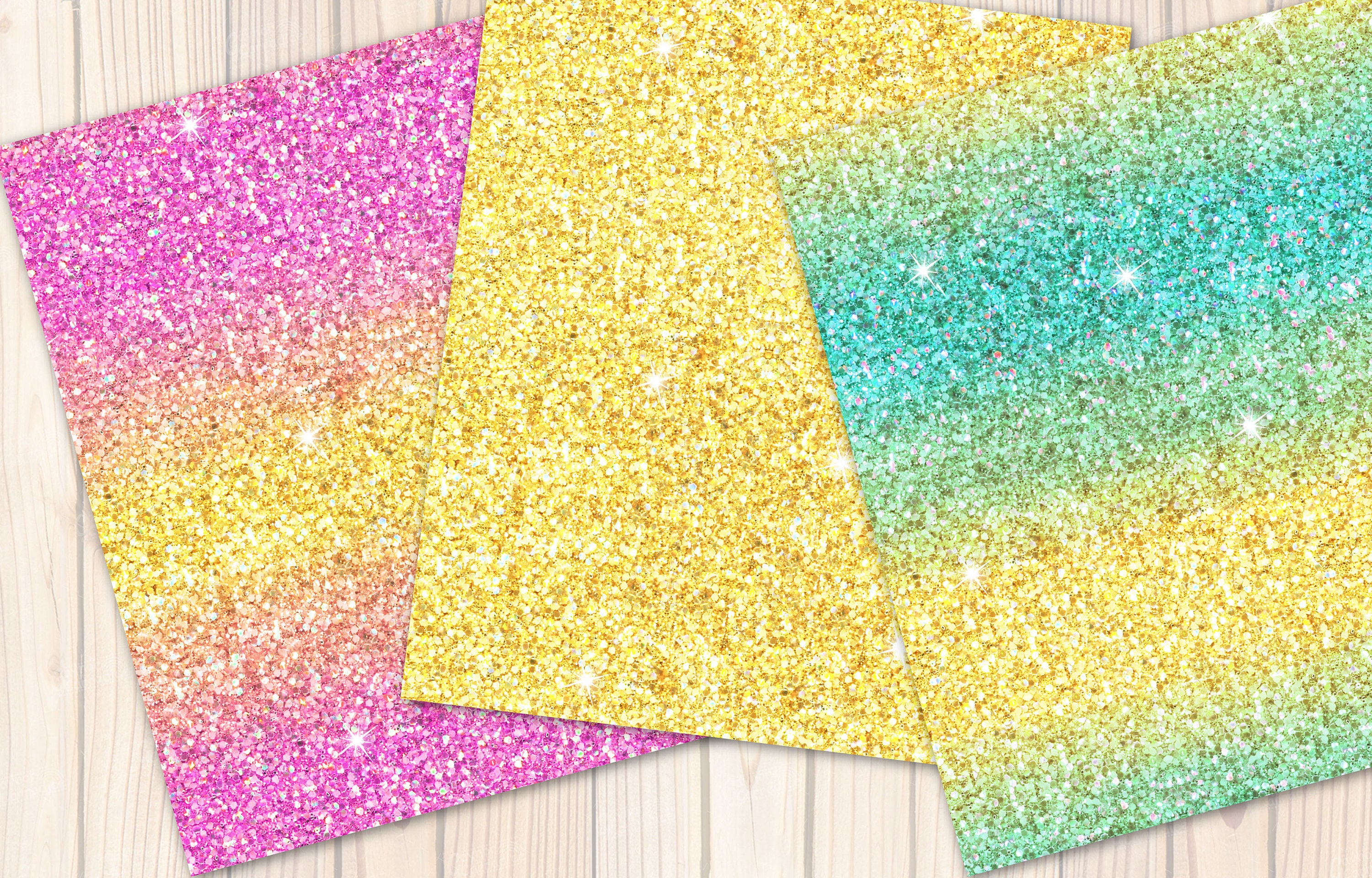 Mermaid glitter digital papers pink aqua blue teal ombre | Etsy