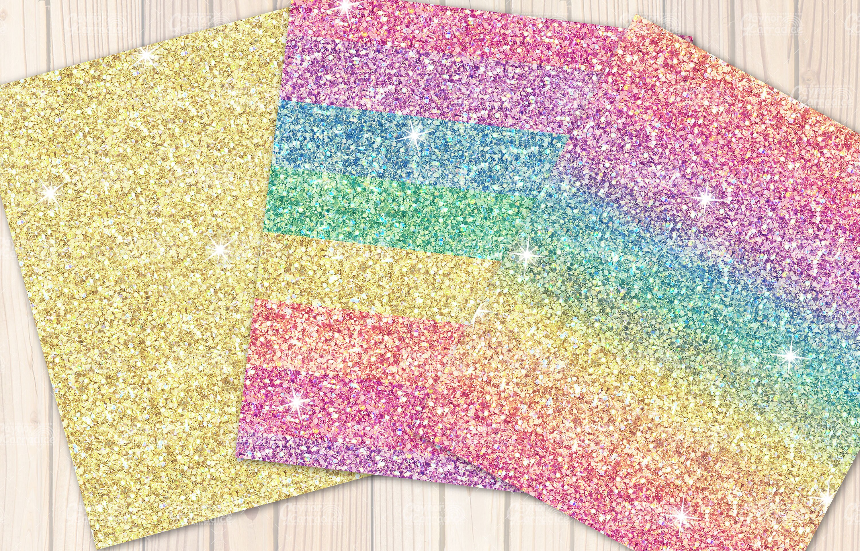 Easter Glitter Digital Papers - Pastel Ombre Glitter Seamless Patterns ...