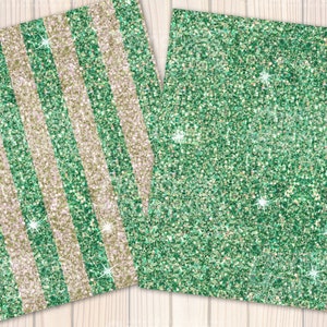 Glitter Digital Papers, Glitter Seamless Patterns in Ombre, Stripe and ...