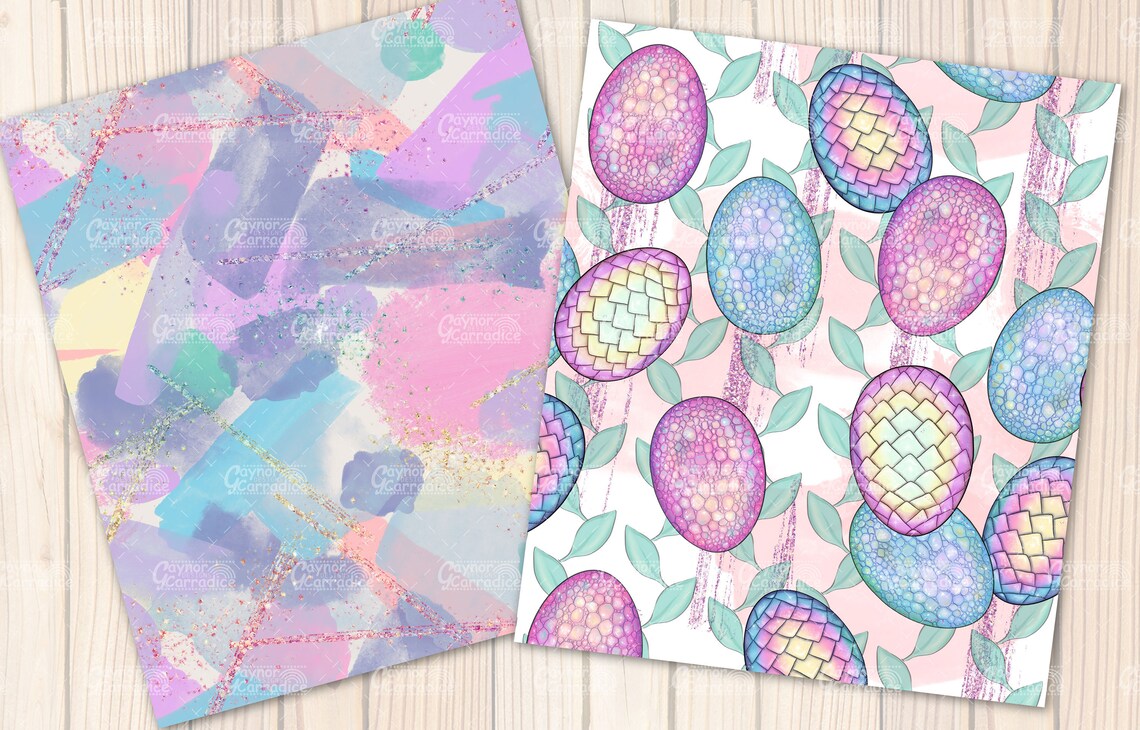 Cute Easter digital papers 12 watercolor spring seamless | Etsy