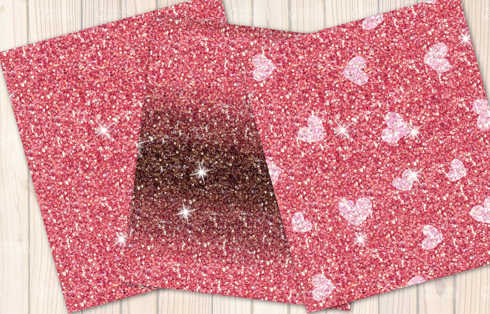 Valentines Day Glitter Digital Papers - Pink, Red, Mint, Chocolate ...
