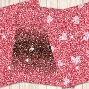 Valentines Day Glitter Digital Papers - Pink, Red, Mint, Chocolate ...