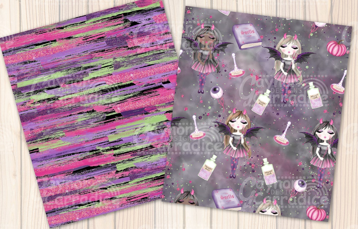 Cute Halloween Digital Papers Halloween Seamless Patterns | Etsy