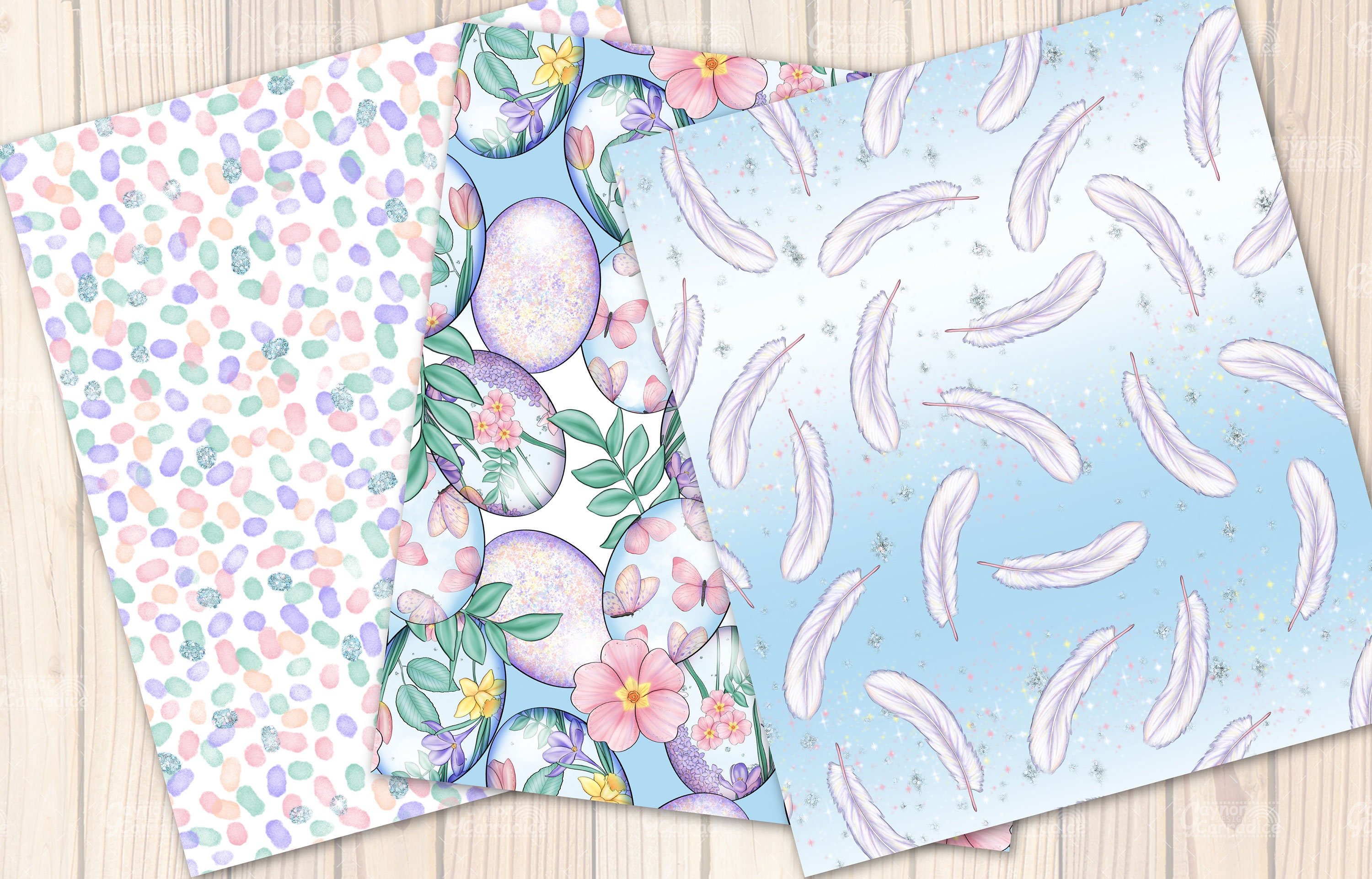 Spring Fresh Digital Papers 16 Watercolor Easter Seamless - Etsy UK