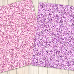 Rainbow Glitter Digital Papers - Pastel Ombre Glitter Seamless Patterns ...