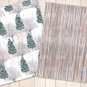 Watercolor Winter Digital Papers - 12 Christmas Seamless Patterns ...