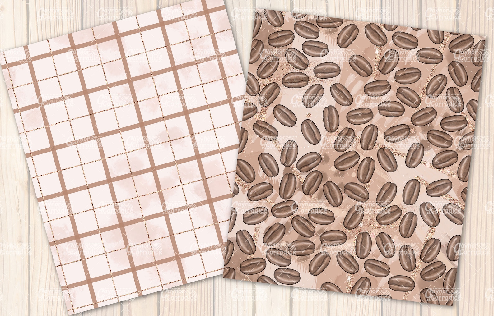 Coffee Digital Papers 15 Watercolor Coffee Seamless Patterns | Etsy UK