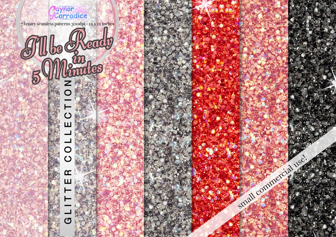 Rose Gold Glitter Digital Papers Blush Sequin Seamless - Etsy