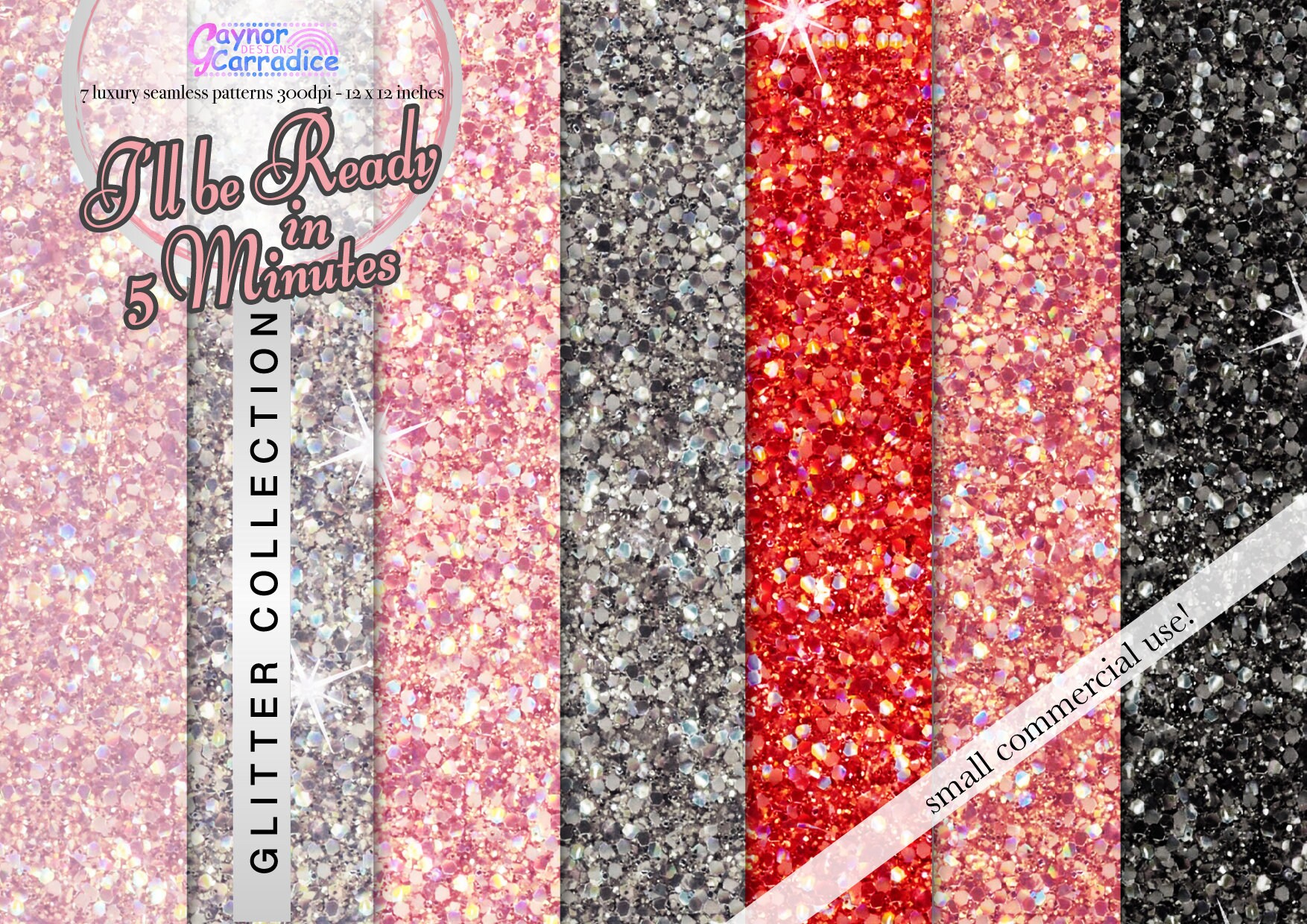 Rose gold glitter digital papers Blush sequin seamless | Etsy