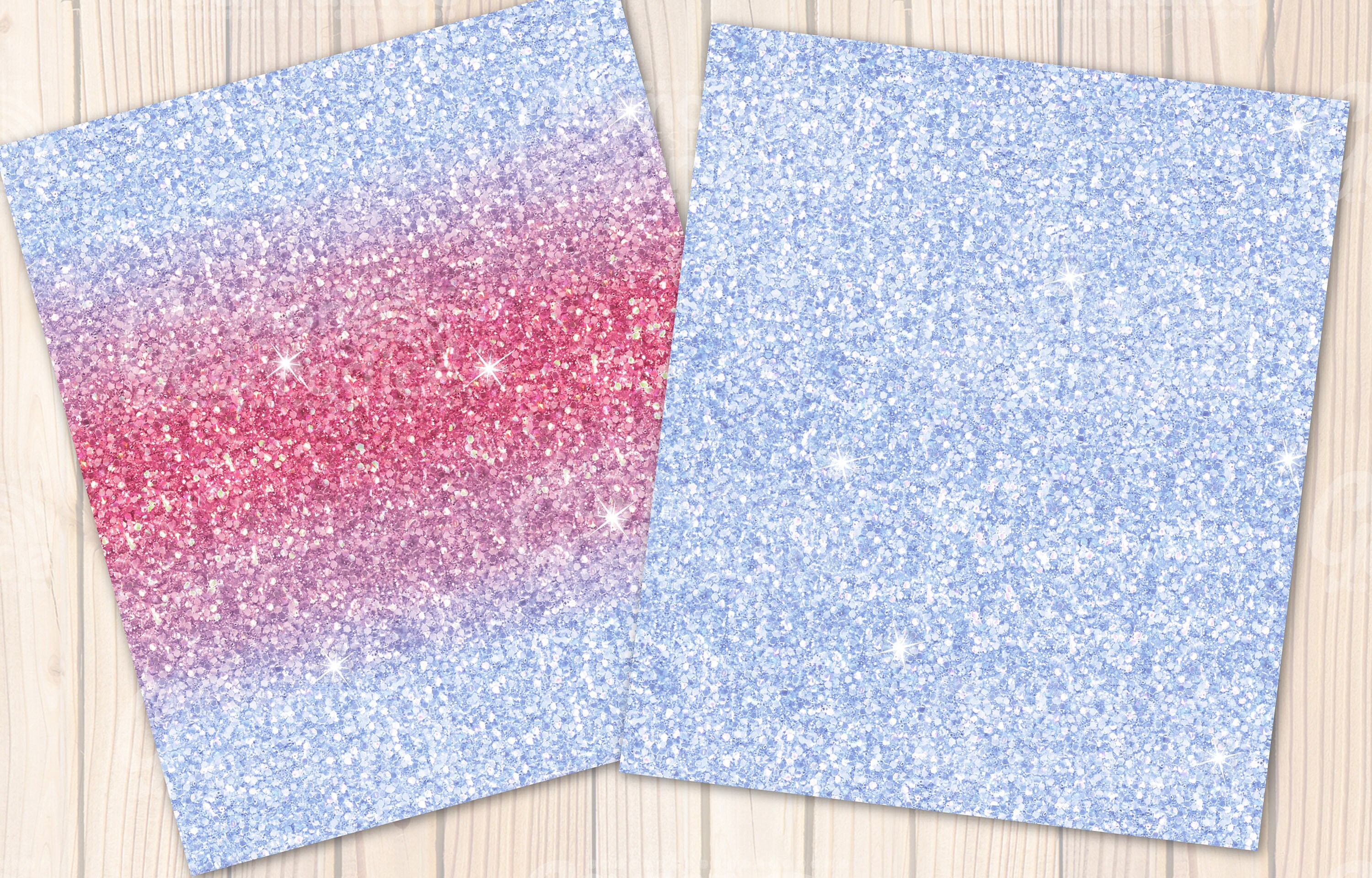 Spring Glitter Digital Papers - Pastel Ombre Glitter Seamless Patterns ...