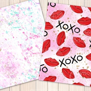 Valentine Digital Papers - 10 Watercolor Valentines Seamless Patterns ...