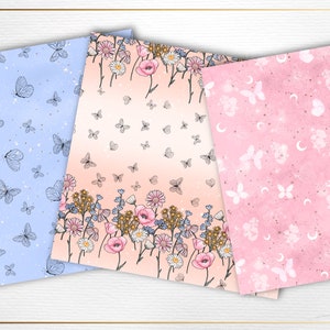 Wildflower Digital Papers - 16 Watercolor Spring Seamless Patterns ...