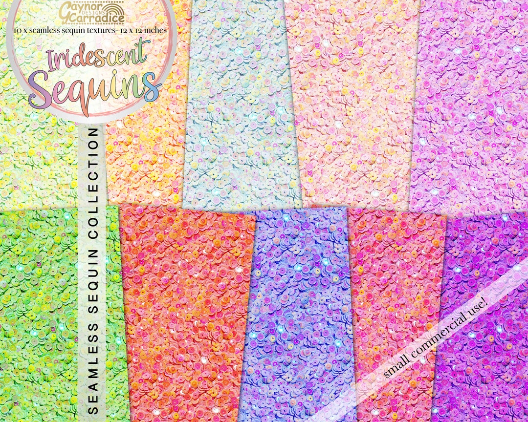 Iridescent Sequins Digital Papers - Multi Colored Sequin Seamless ...