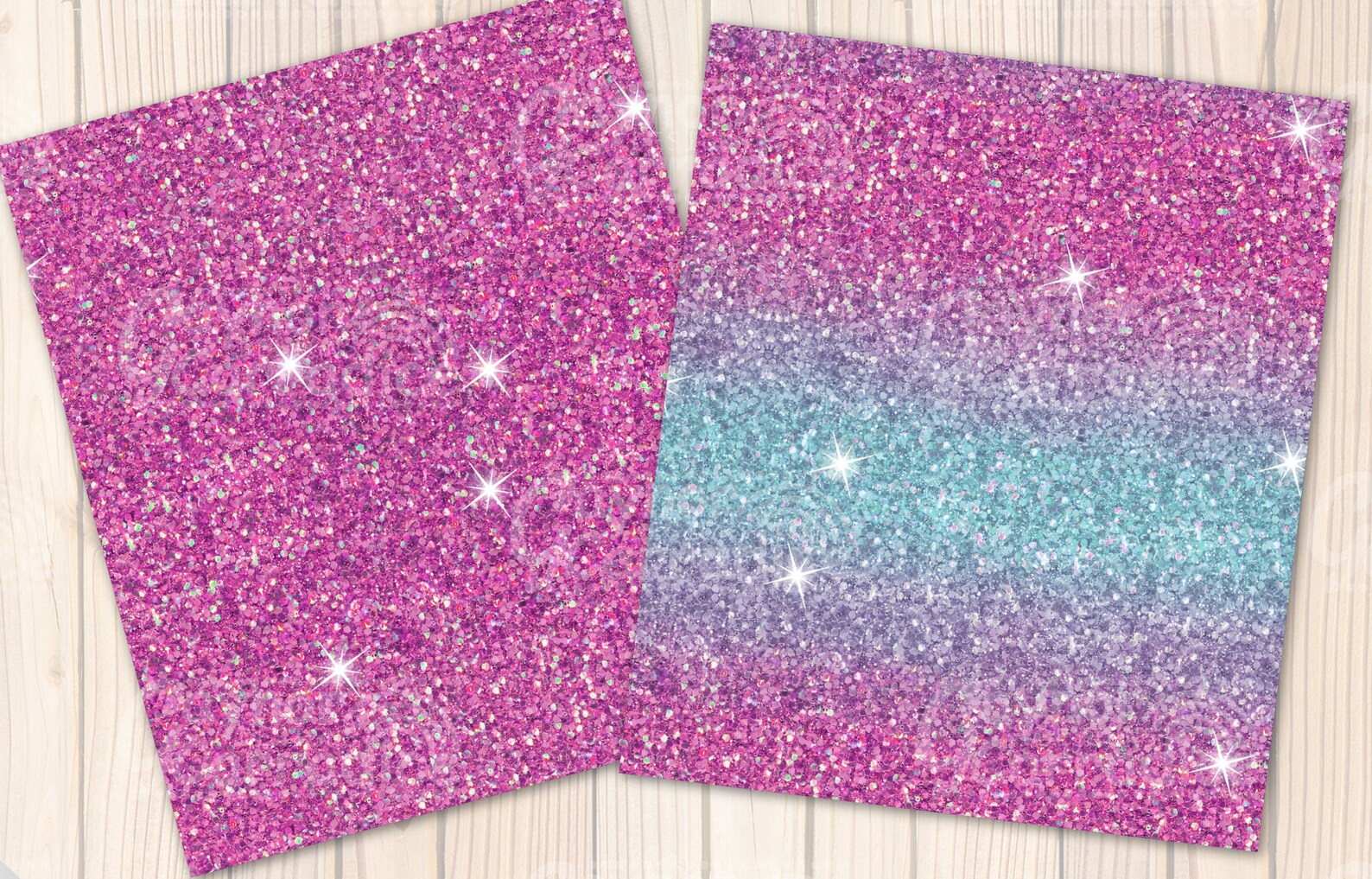 Realistic Unicorn Christmas Glitter Digital Papers in Pink - Etsy