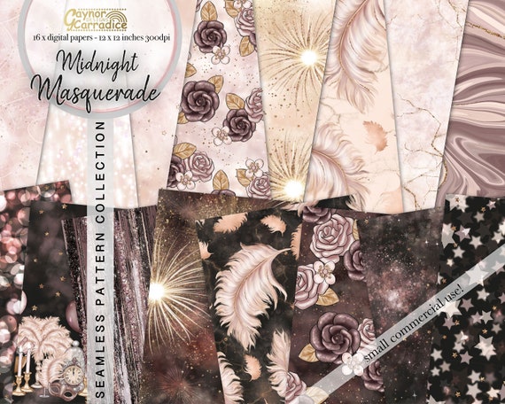 New Year Digital Papers 12 Watercolor New Years Eve Seamless - Etsy UK