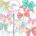 Planner Bow Clipart - Bows Clip Art Watercolor Ribbons Coral Mint ...