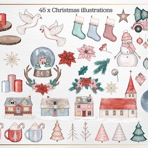 Bohoho Clipart Bundle - Boho Christmas Digital Paper / Clipart Bundle ...