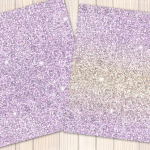 Pastel Glitter Digital Papers - Rainbow Ombre Glitter Seamless Patterns ...