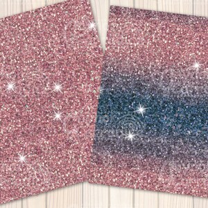 Winter Glitter Digital Papers, Ombre Glitter Seamless Patterns ...