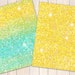 Mermaid Glitter Digital Papers, Ombre Glitter Seamless Patterns Summer ...