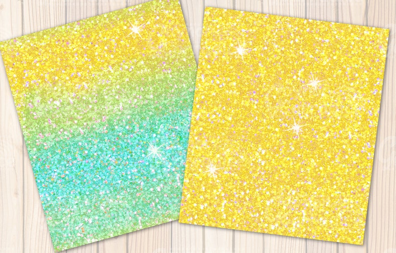 Mermaid Glitter Digital Papers Ombre Glitter Seamless - Etsy