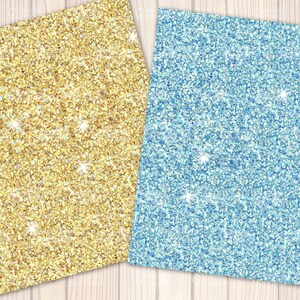 Rainbow Glitter Digital Papers - Pastel Ombre Glitter Seamless Patterns ...