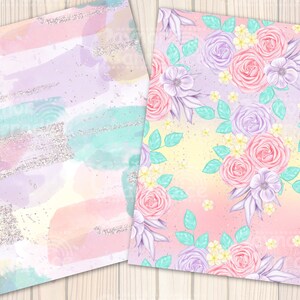 Easter Digital Papers - 12 Watercolor Bunny Seamless Patterns, Abstract ...