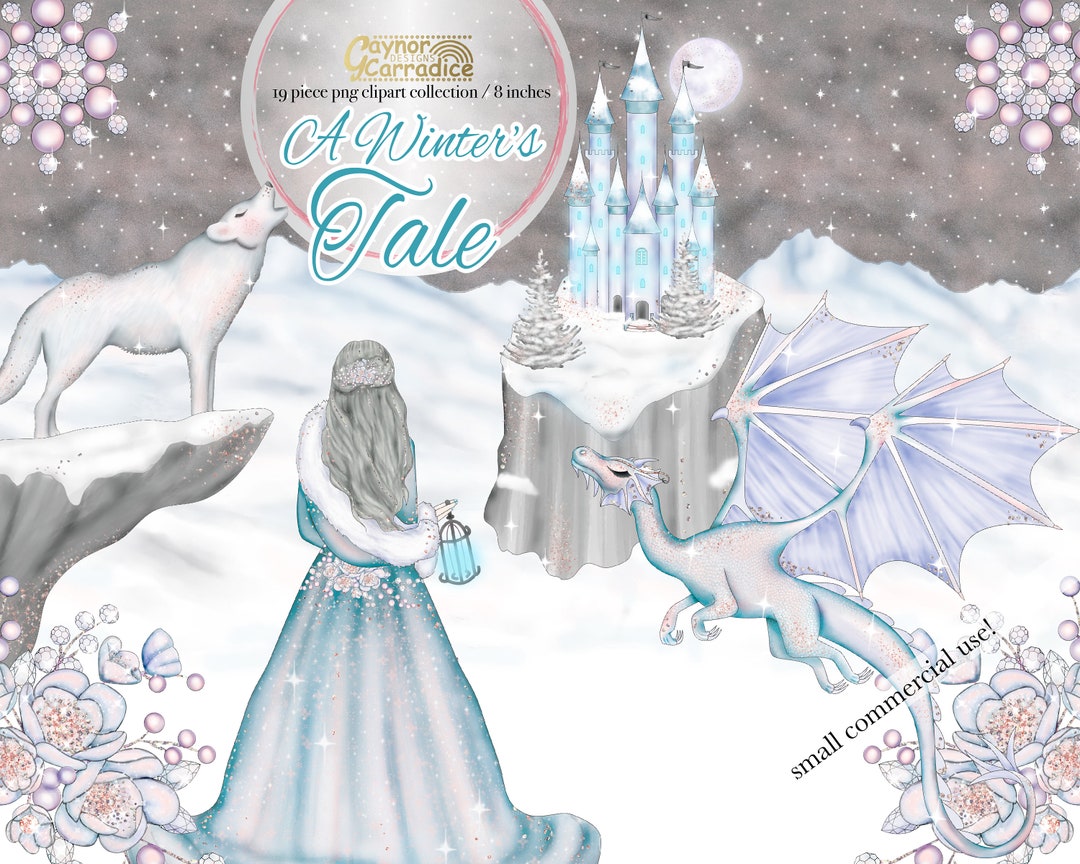 Fairy Tale Winter Clipart - 19 Piece Winter Princess Clip Arts ...