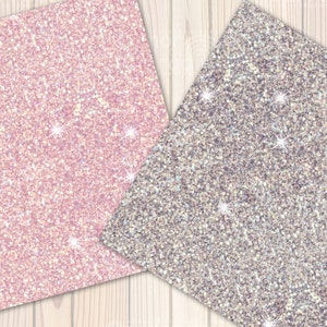 Rose Gold Glitter Digital Papers Blush Sequin Seamless Patterns Digital ...