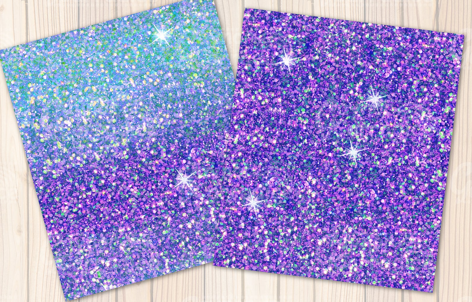 Mermaid Glitter Digital Papers Ombre Glitter Seamless - Etsy