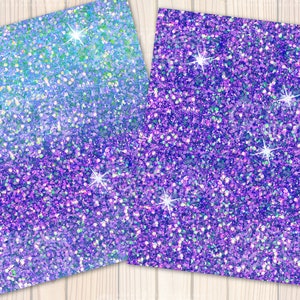 Mermaid Glitter Digital Papers, Ombre Glitter Seamless Patterns Summer ...
