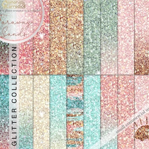 Summer Glitter Digital Papers - 22 Glitter Seamless Patterns, Ombre ...