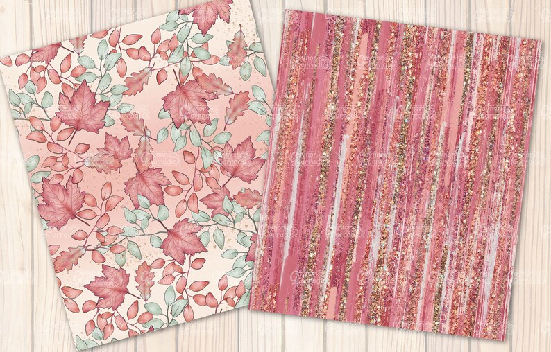 An Autumn Tale - 12 Fairytale Fall Digital Papers, Watercolor Autumn ...