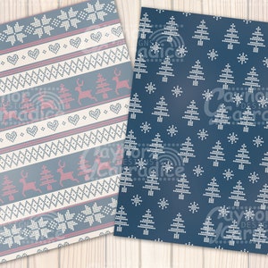 10 Nordic Winter Digital Papers, Winter Seamless Patterns, Christmas ...