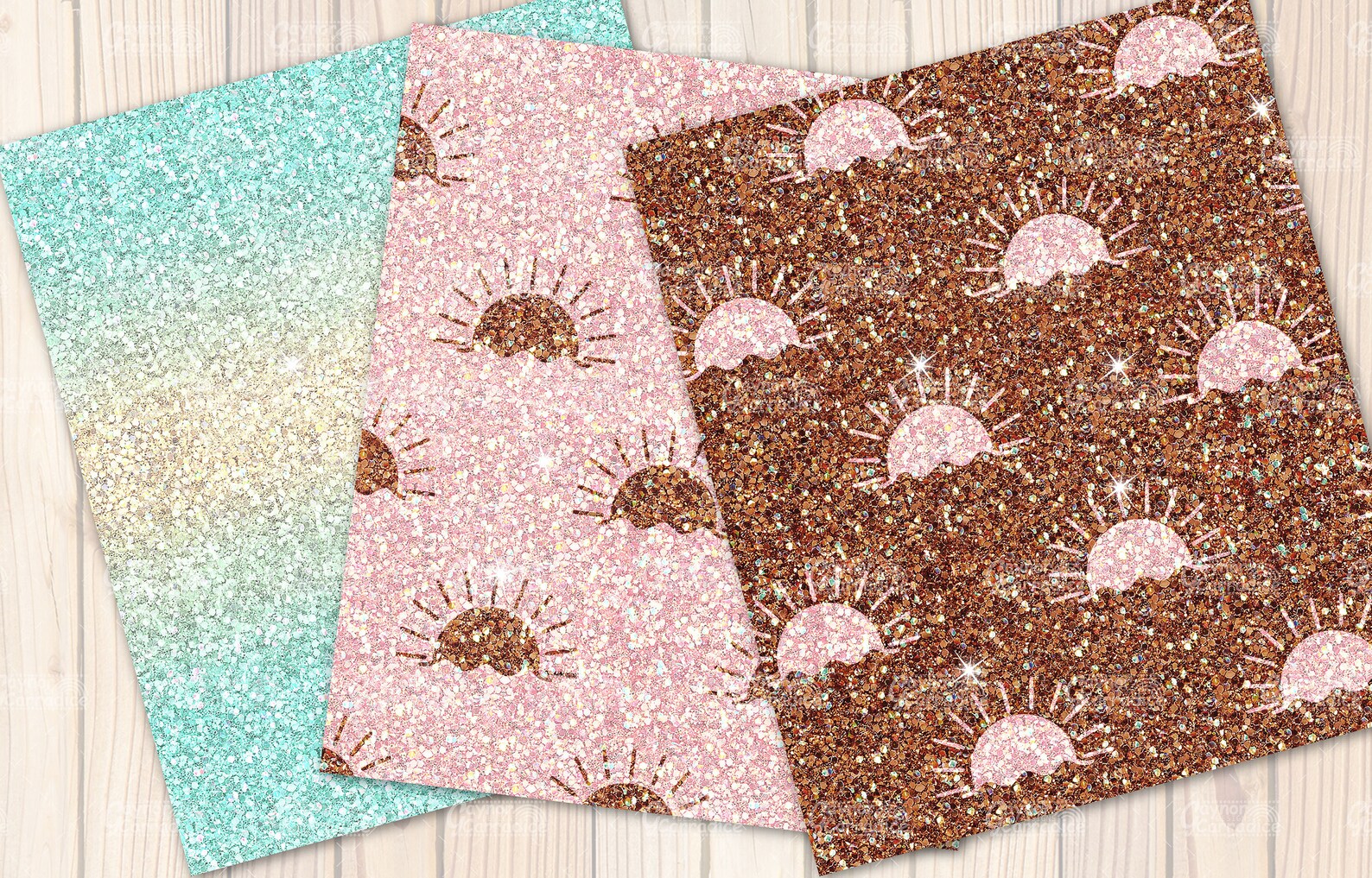 Summer glitter digital papers 22 glitter seamless patterns | Etsy