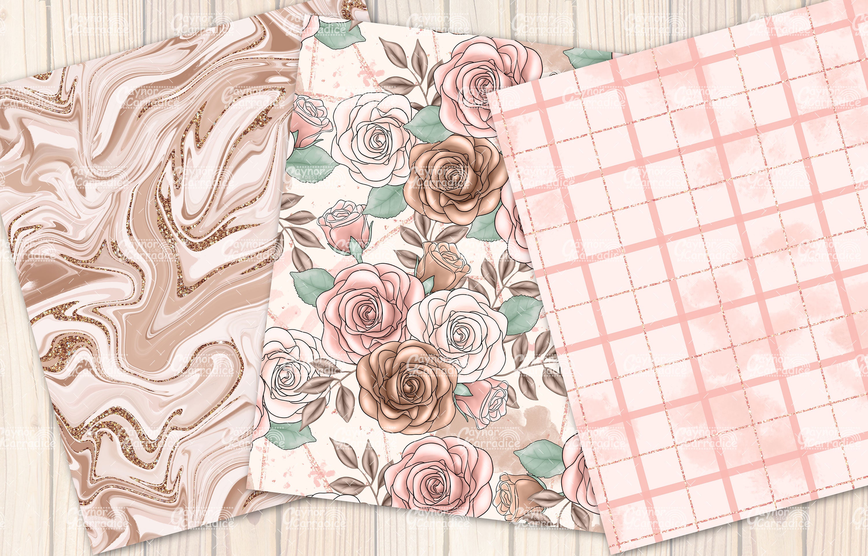 Coffee Digital Papers, 15 Watercolor Coffee Seamless Patterns, Cafe ...