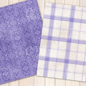 Spring Lavender Digital Papers - 12 Watercolor Purple Seamless Patterns ...