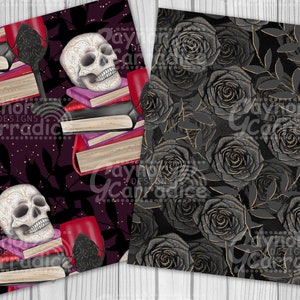 Watercolor Halloween Digital Papers, Halloween Seamless Patterns ...