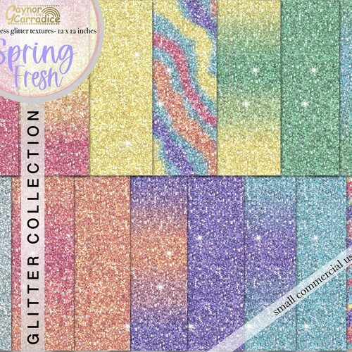 Mermaid Glitter Digital Papers Ombre Glitter Seamless - Etsy