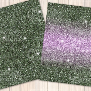 Purple Glitter Digital Papers - Lilac Ombre Glitter Seamless Patterns ...